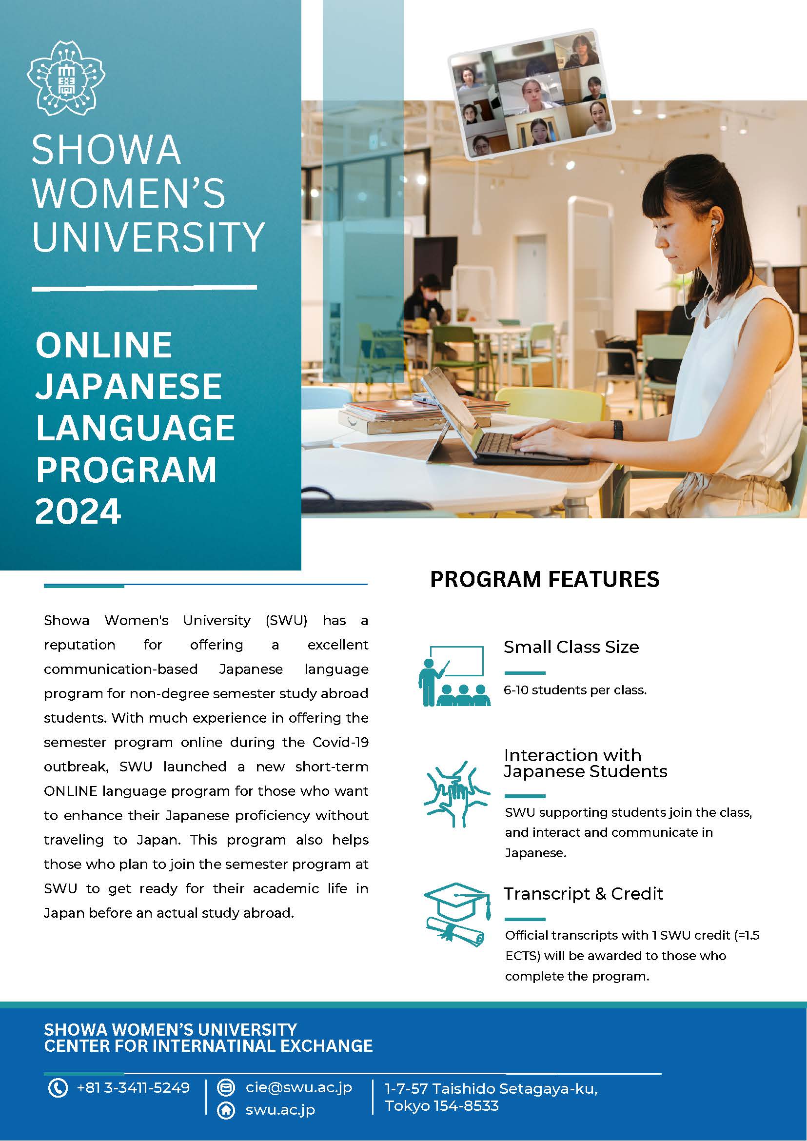 Online Japanese Language Program 2024 has started! | Showa Women's ...